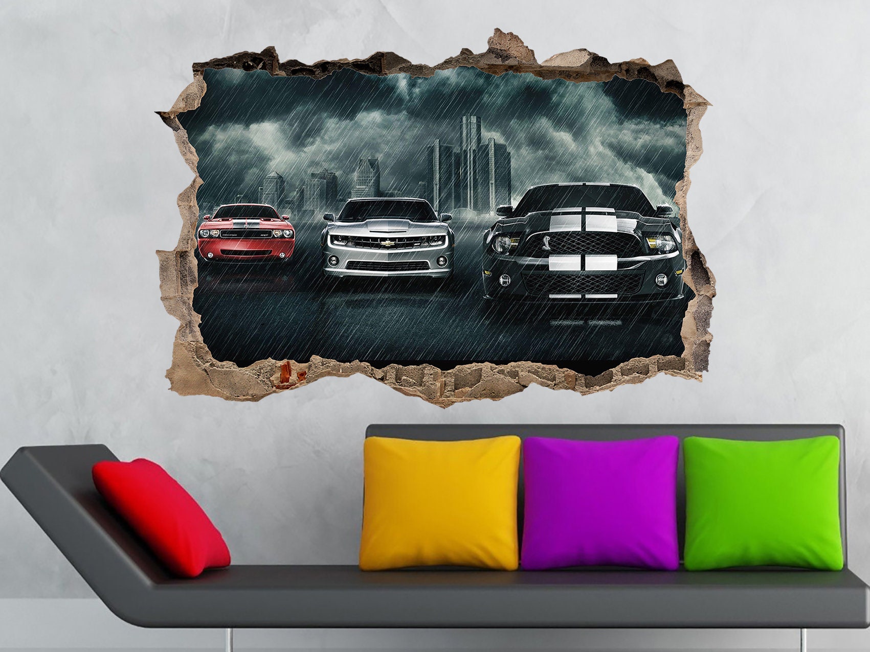 American Muscle Cars Vinyl sticker Cars decal Garage decal | Etsy