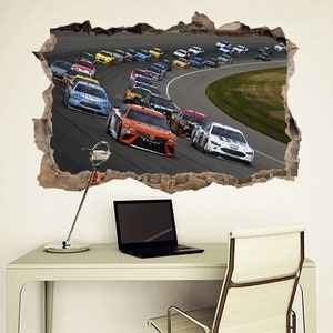 Nascar Racing Cars Wall Sticker Car Wall Decal Nascar Prints Nascar ...