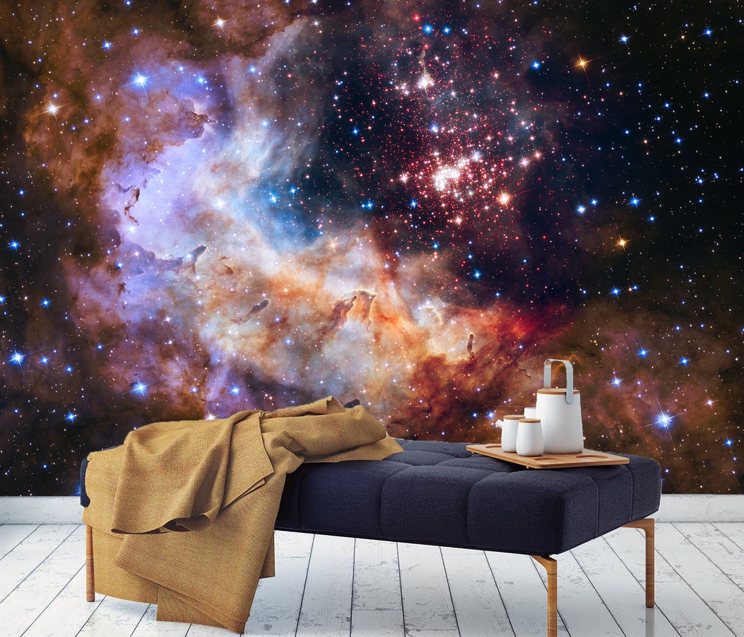 Wallpaper Space Nebula Large Wall Mural Universe Wallpaper - Etsy