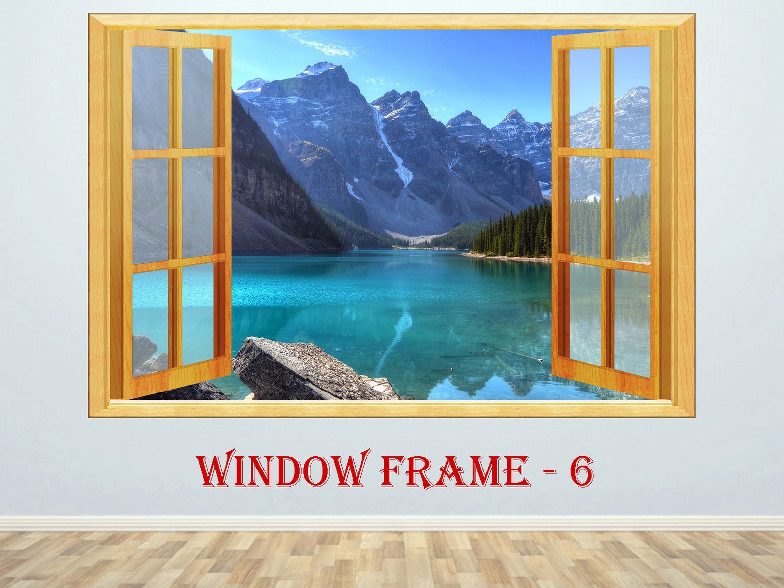 3D Window Mountains Wall Decor Vinyl Sticker Nature 3D Window - Etsy