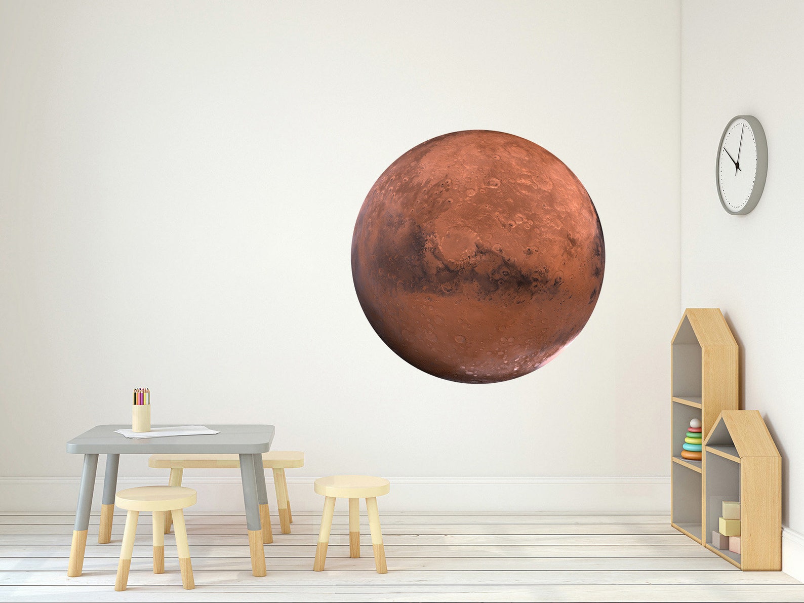 Mars Decal Mars Wall Art Mars Sticker Planet Mars Sticker Boys | Etsy
