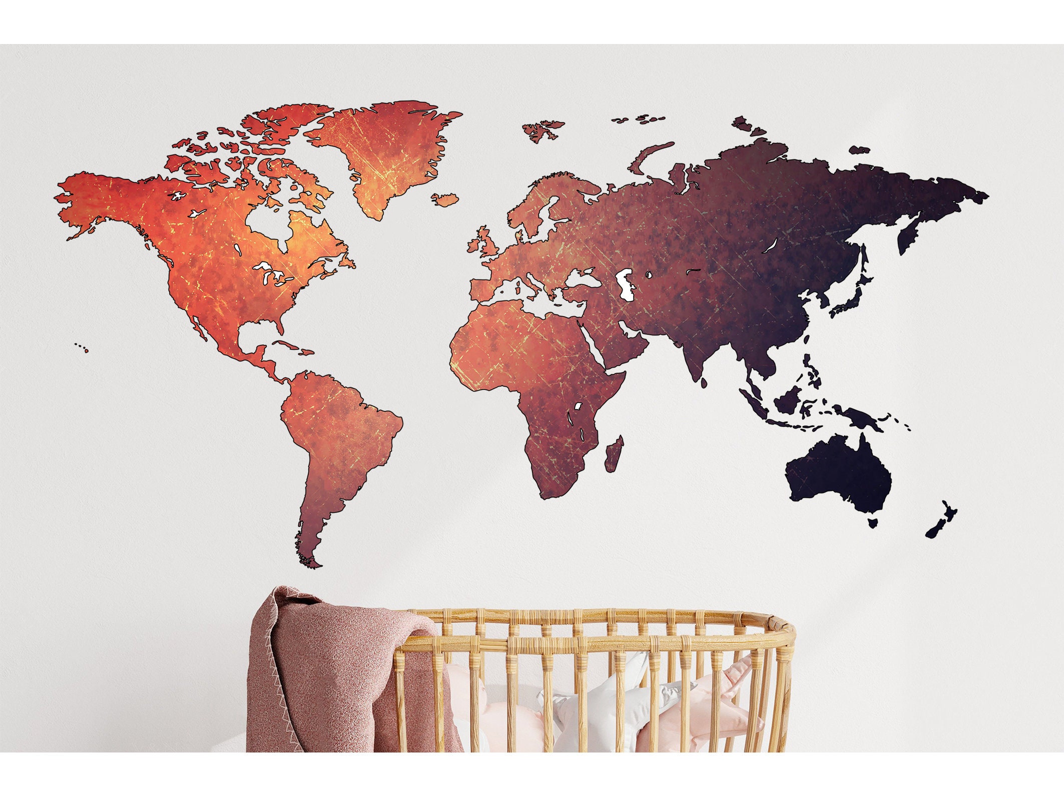 Red Giant World Map Decal