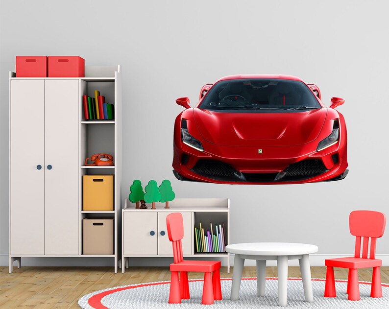 Ferrari Wall Decal Car Wall Decal Supercar Decal Playroom Wall | Etsy