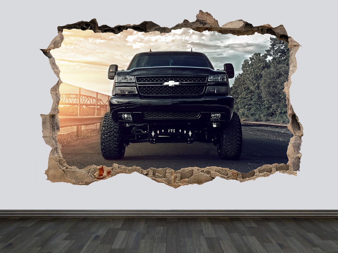 Chevy Pickup Truck Wall Decal Vinyl Wall Sticker Playroom Wall Decor 3D ...