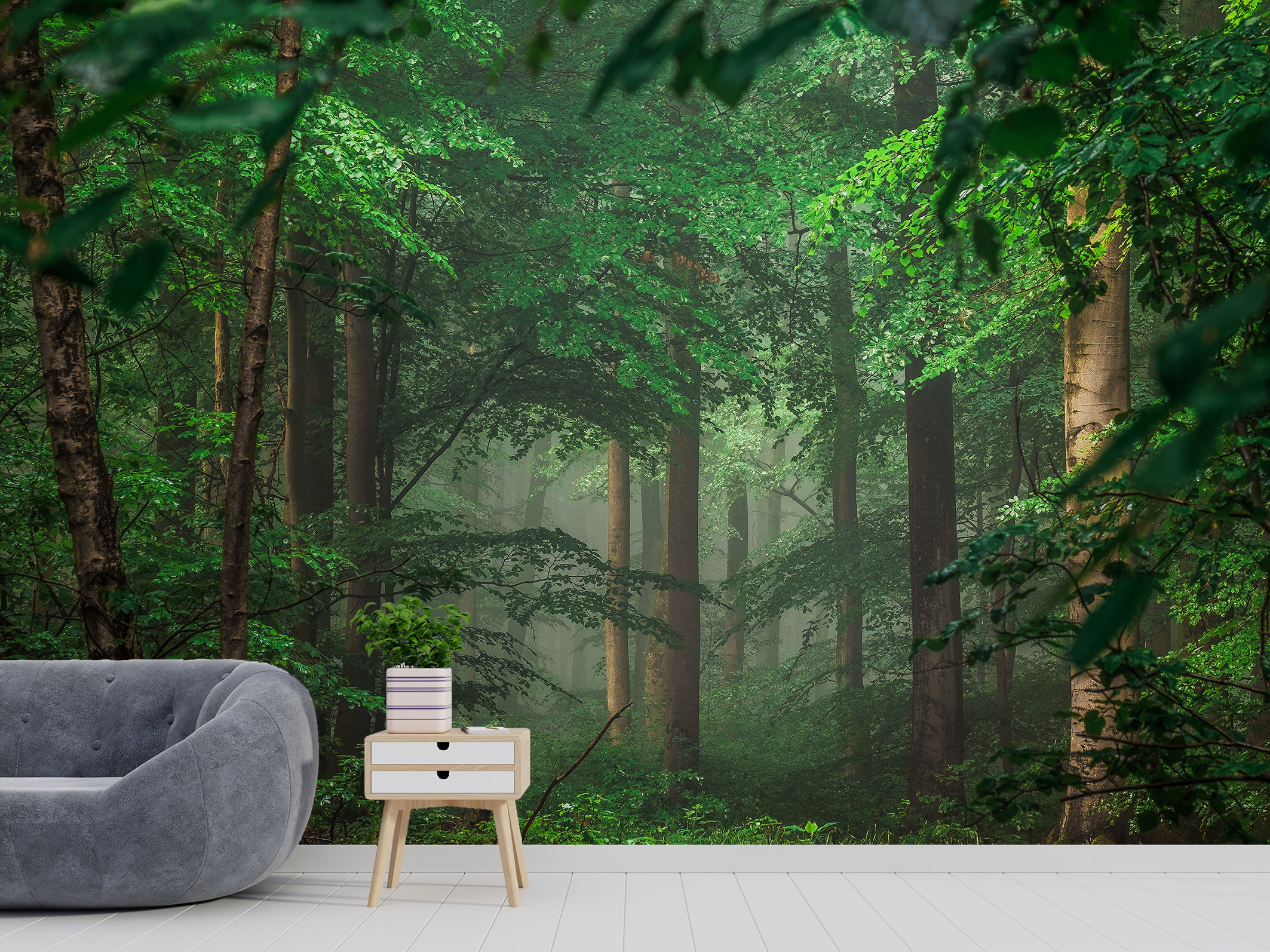 Vinyl Wallpaper Forest Wallpaper Wall Mural Large Wall Decor - Etsy Canada