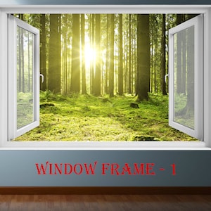 3D Window Decal Forest Landscape Wall Decor Vinyl Sticker - Etsy