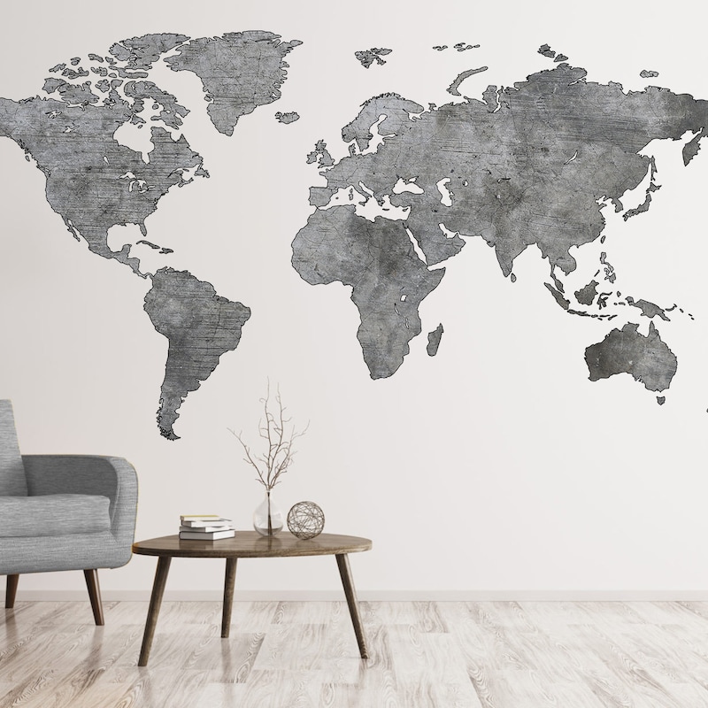 World Map Print - Etsy