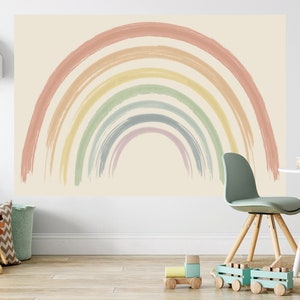 Boho Rainbow Wallpaper Baby Bedroom Wall Decor Peel and Stick Print ...
