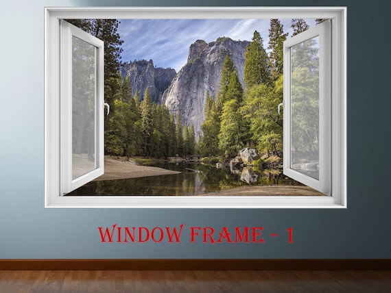 3D Window Mountains Wall Sticker Nature Window View Wall Decal - Etsy