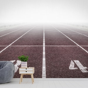 Running Track Wallpaper Peel and Stick Track and Field Athletics Wall ...