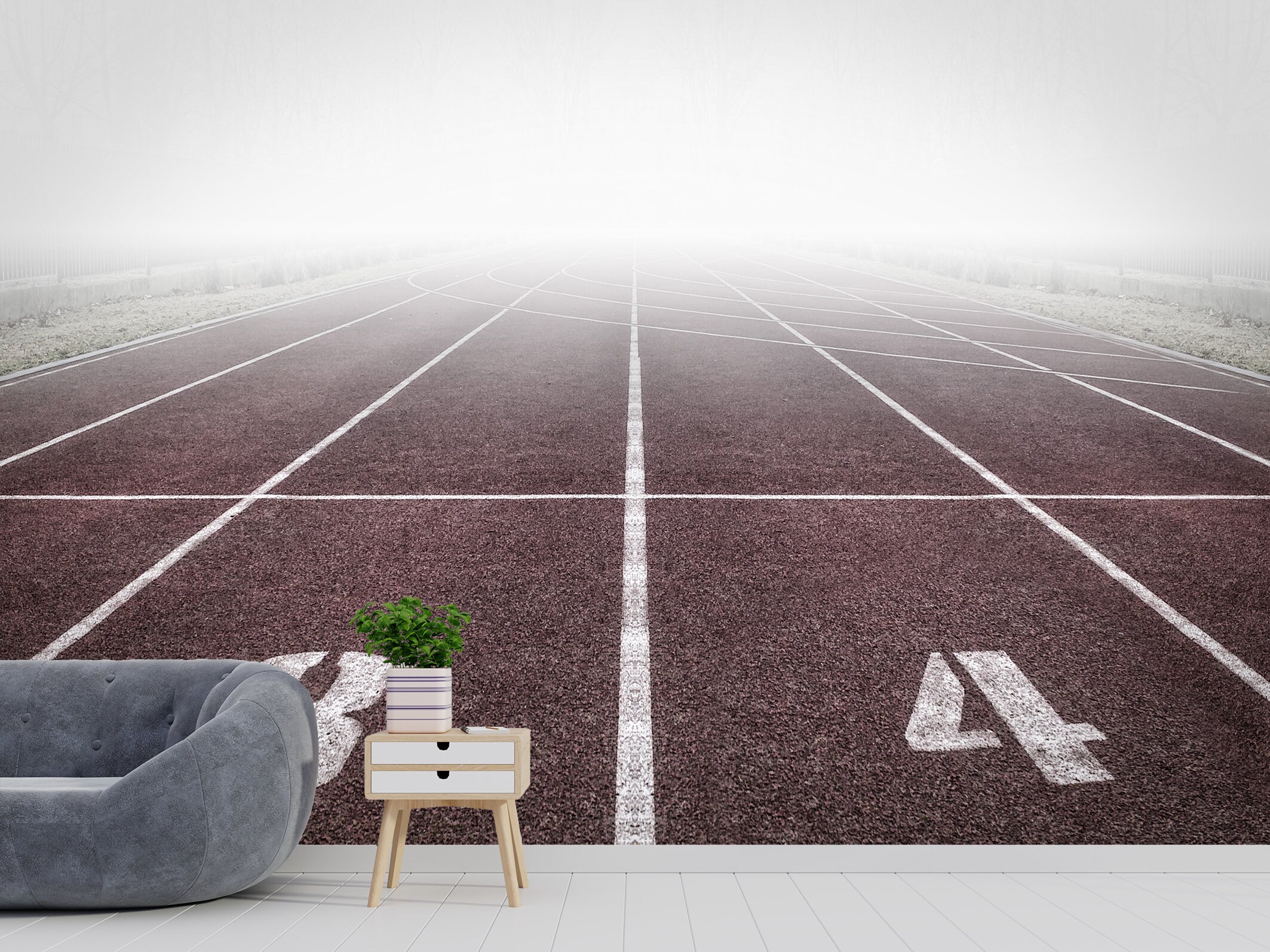 Running Track Wallpaper Peel and Stick Track and Field Athletics Wall ...