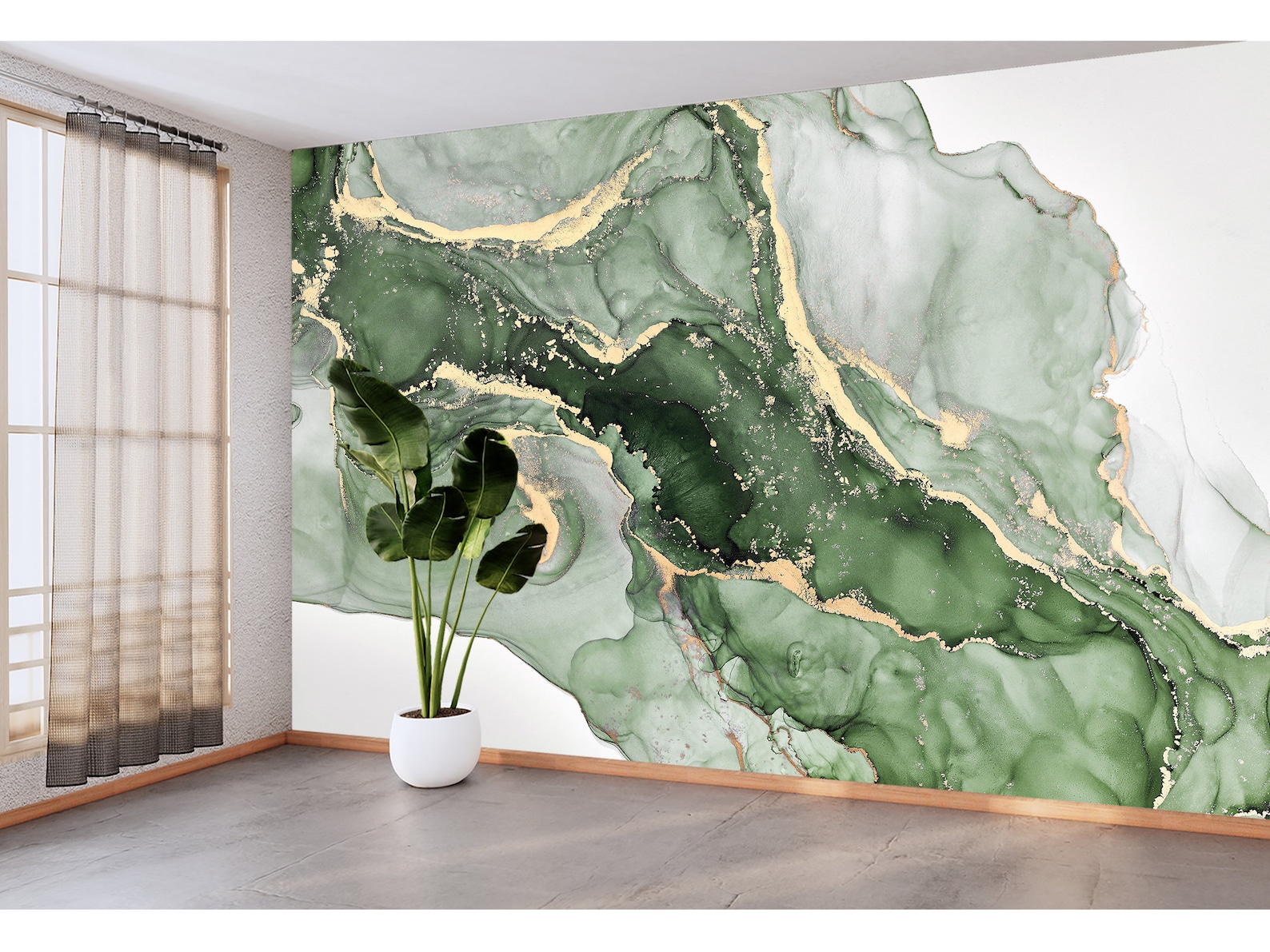 Abstract Sage Green Marble Wall Mural Wallpaper Peel and Stick - Etsy