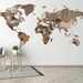 World Map Decal Vinyl World Map Printable Sticker Wood World - Etsy