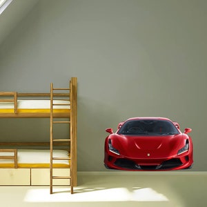 Ferrari Wall Decal Car Wall Decal Supercar Decal Playroom Wall Decor ...