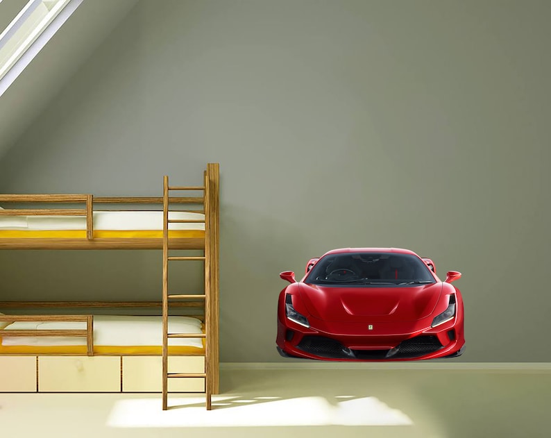 Ferrari Wall Decal Car Wall Decal Supercar Decal Playroom Wall | Etsy