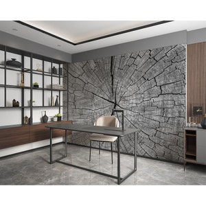 Old Wood Rings Wallpaper Peel and Stick Wood Rings Wall Mural Wood Wall ...