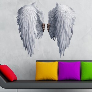Angel Wings Wall Decal Large Wall Sticker Graffiti Decal Wall Decor ...