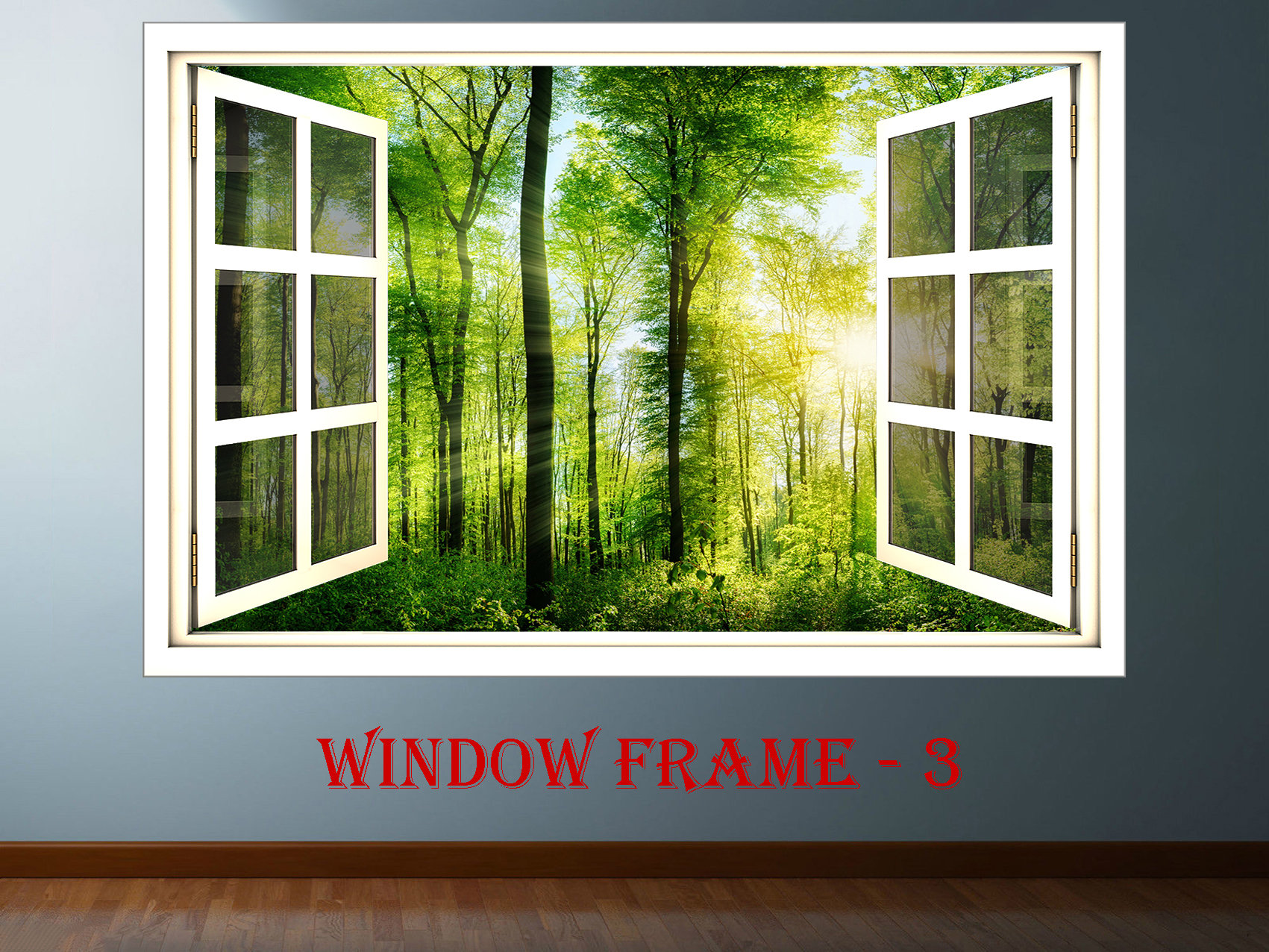 3D Window View Wall Decal Forest Wall Sticker Nature Landscape - Etsy
