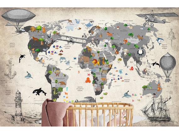 Adhesivo Mural De Pared Con Mapa Amazon.com: Vinilo Decorativo 3D De