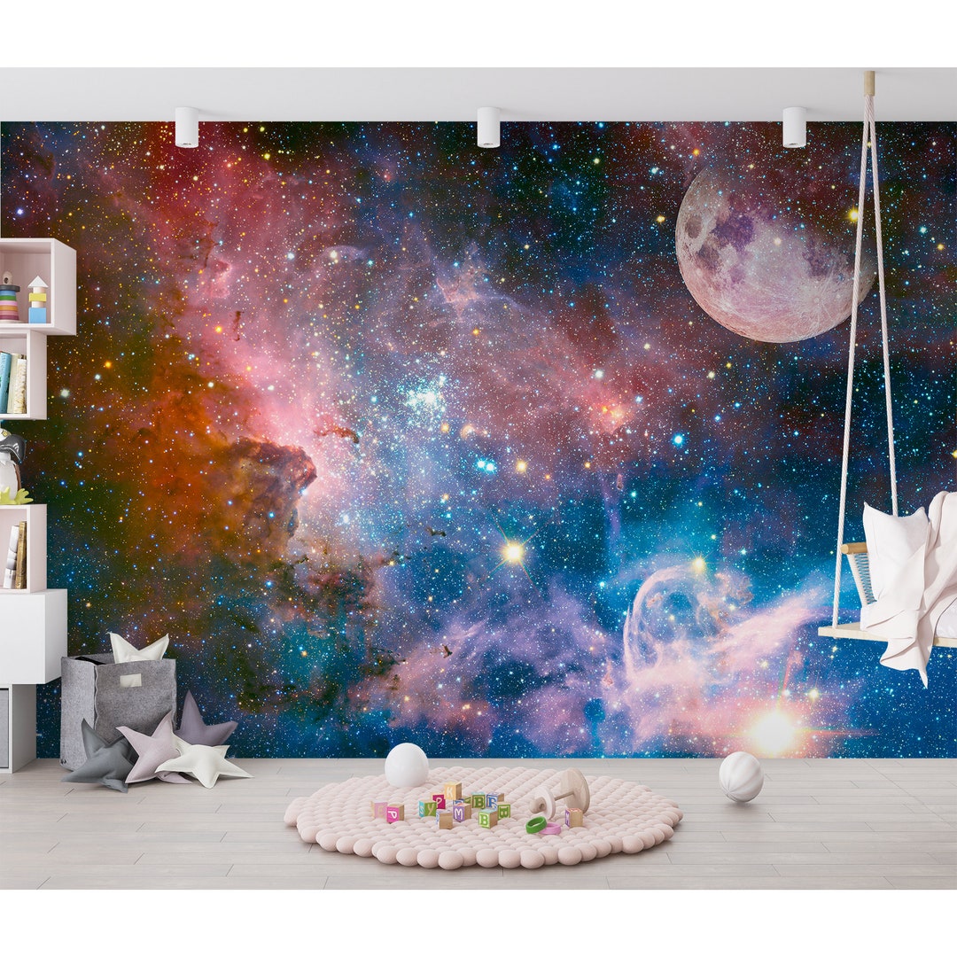 Galaxy Wallpaper Space Wallpaper Large Wall Mural Peel and Stick ...