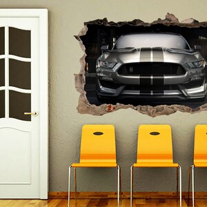 Modern Muscle Car Wall Sticker Car Wall Decal Racing Car Wall Decor ...
