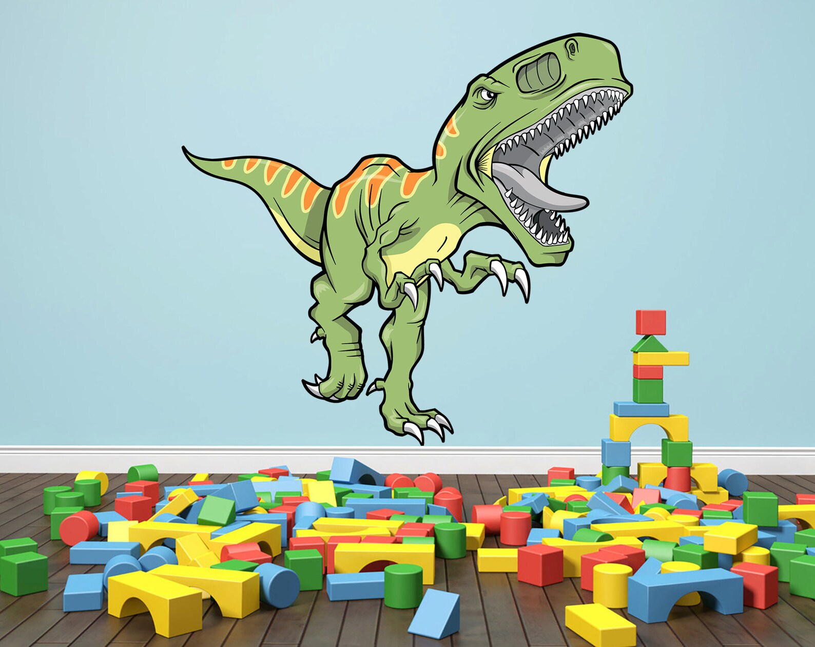 Dinosaur Wall Decal T-rex Sticker Triceratops Jurassic World - Etsy