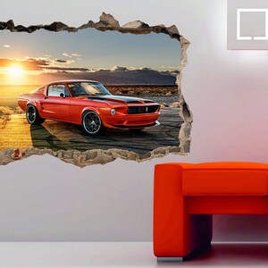 Car Wall Sticker Supercar Wall Decal Vintage Car Wall Decor Old Ford ...