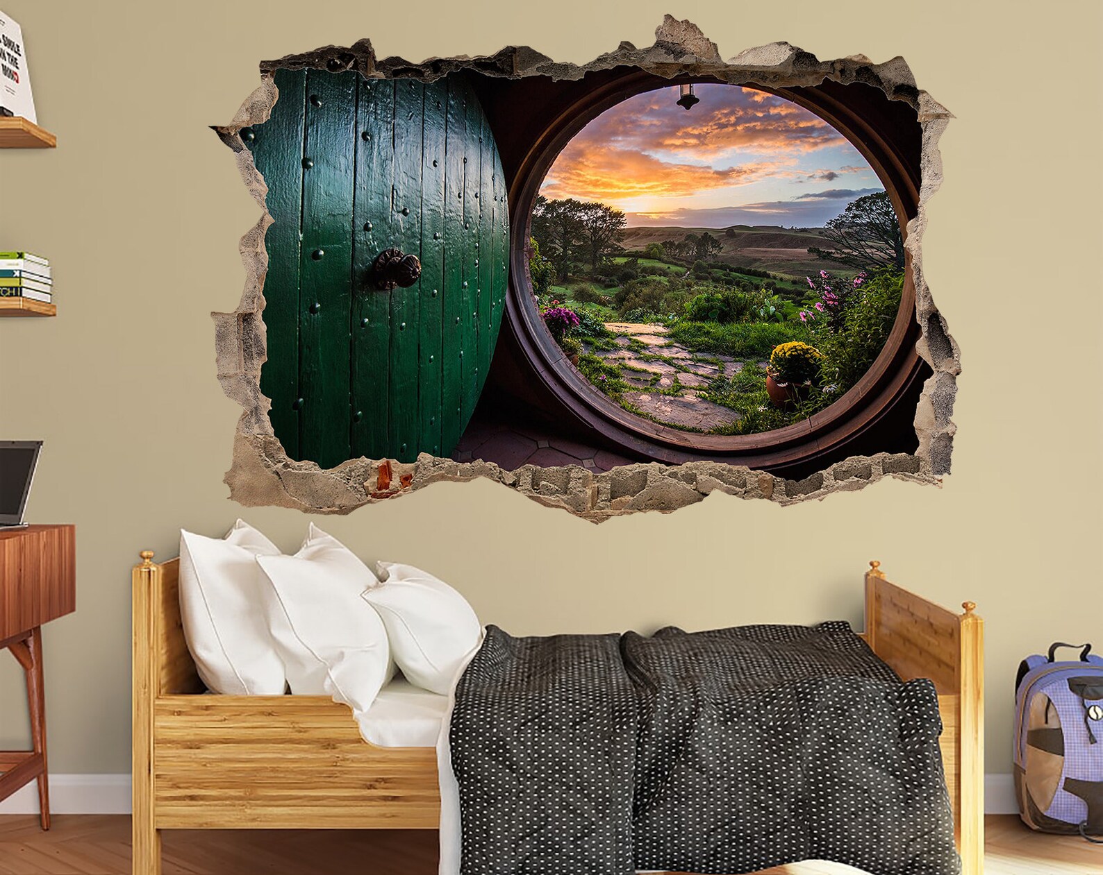 Hobbit House Wall Art Decal Hobbit Decor Bag End Wall Art | Etsy