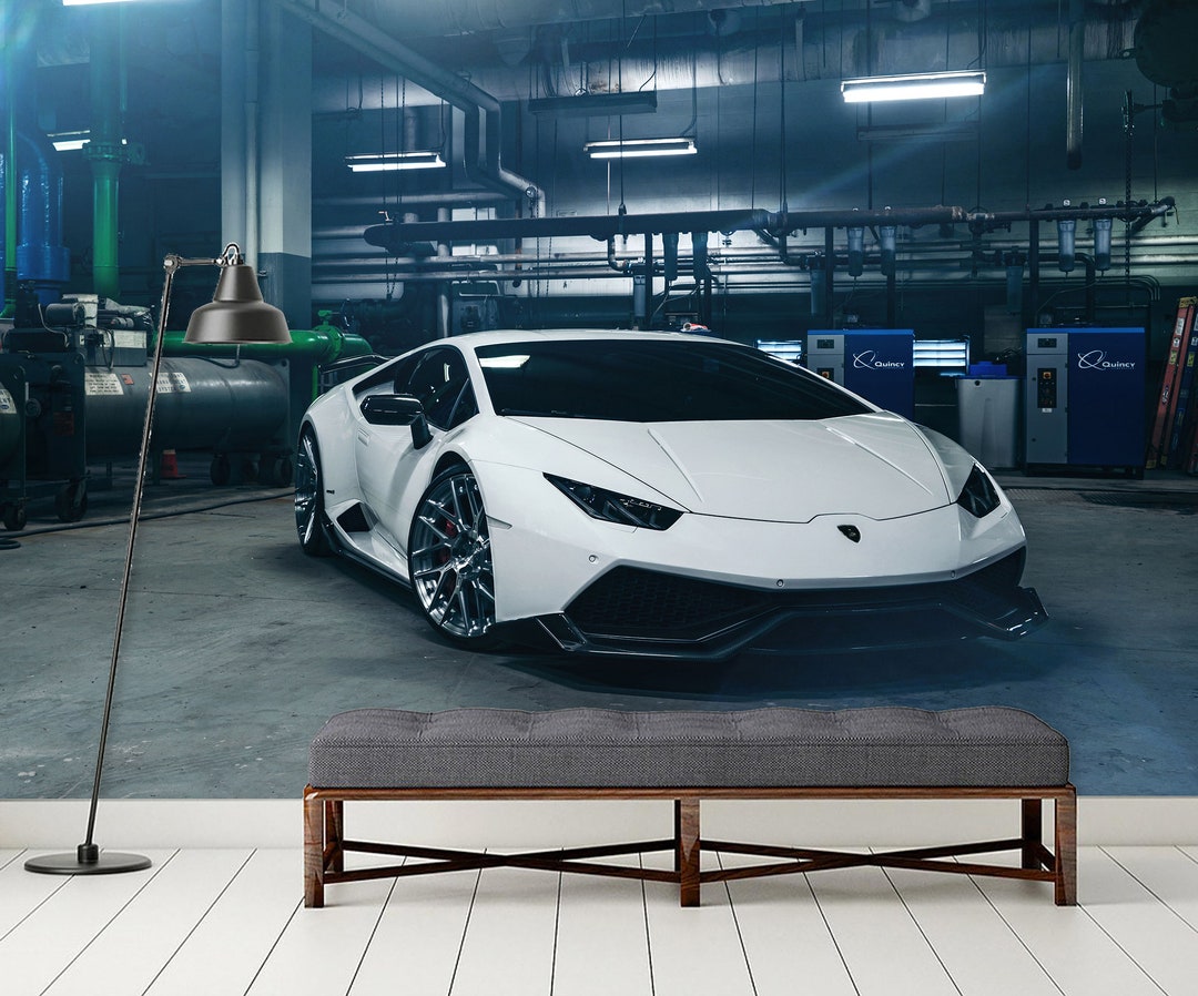 Lamborghini Mural Peel and Stick Vinyl Wallpaper Supercar Wall Mural ...