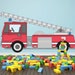 Firetruck Wall Sticker Kids Room Wall Decor Nursery Decal Firetruck ...