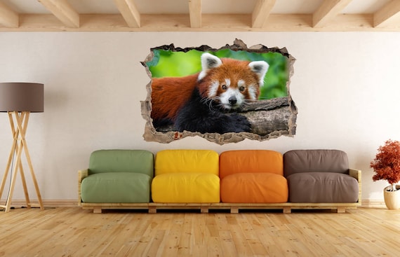 Red Panda Wall Sticker Decal Animals Prints Red Panda Wall Art - Etsy