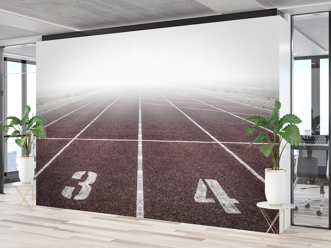 Running Track Wallpaper Peel and Stick Track and Field - Etsy