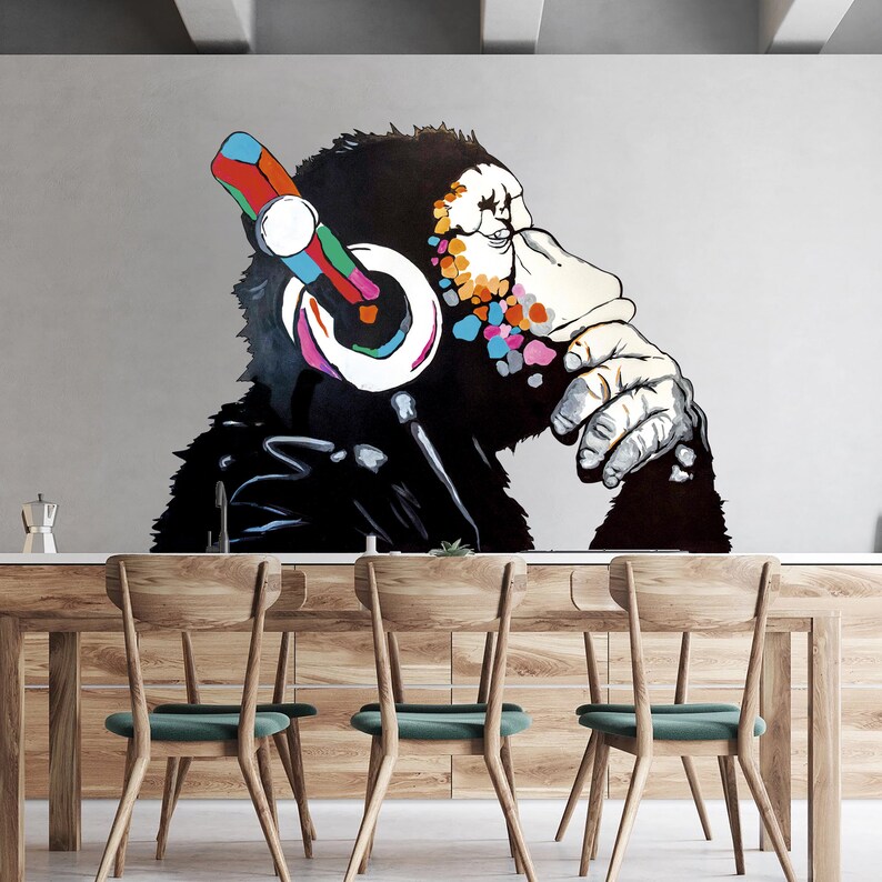 Banksy Vinyl sticker Banksy decal Banksy sticker Banksy Monkey | Etsy