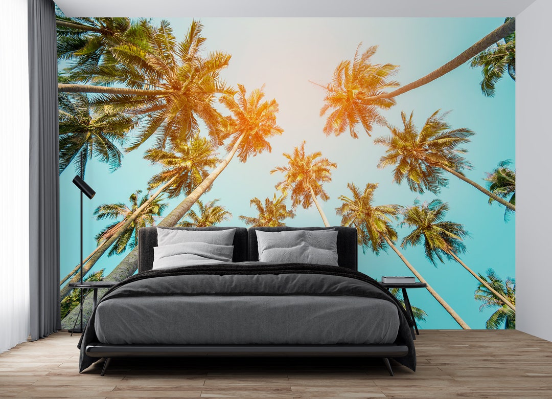 Palm Tree Wall Mural Wallpaper Peel and Stick Living Room Bedroom ...