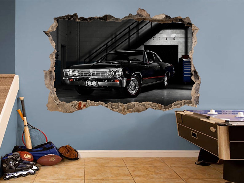 Chevrolet Impala SS Wall Sticker Classic Car Garage Wall Decal - Etsy