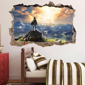 The Legend of Zelda Wall Art Decal Zelda Decor Game Wall Art Video Game ...