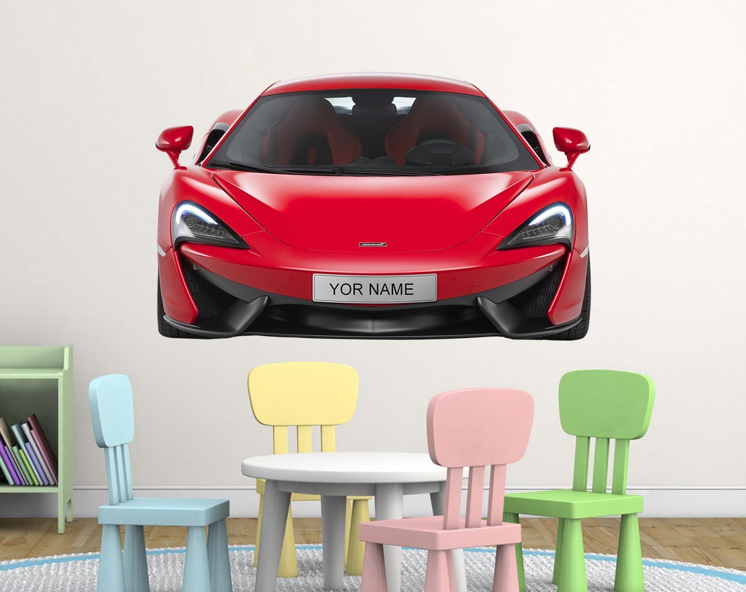Mclaren Wall Sticker Car Wall Decal Supercar Sticker Playroom - Etsy