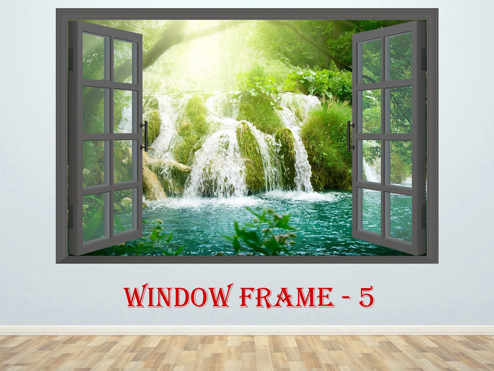 3D Window View on Waterfall Lake Wall Decal Window Wall Decor | Etsy