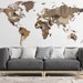 World Map Decal Vinyl World Map Printable Sticker Wood World - Etsy