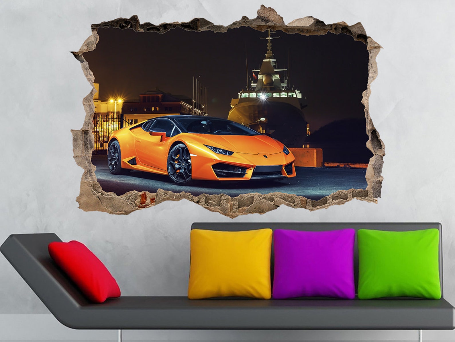 Lamborghini Decal Huracan Sticker Huracan Print Lambo Wall - Etsy