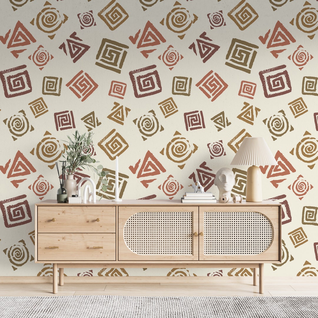 Greek Meander Wallpaper Peel and Stick Geometric Pattern - Etsy