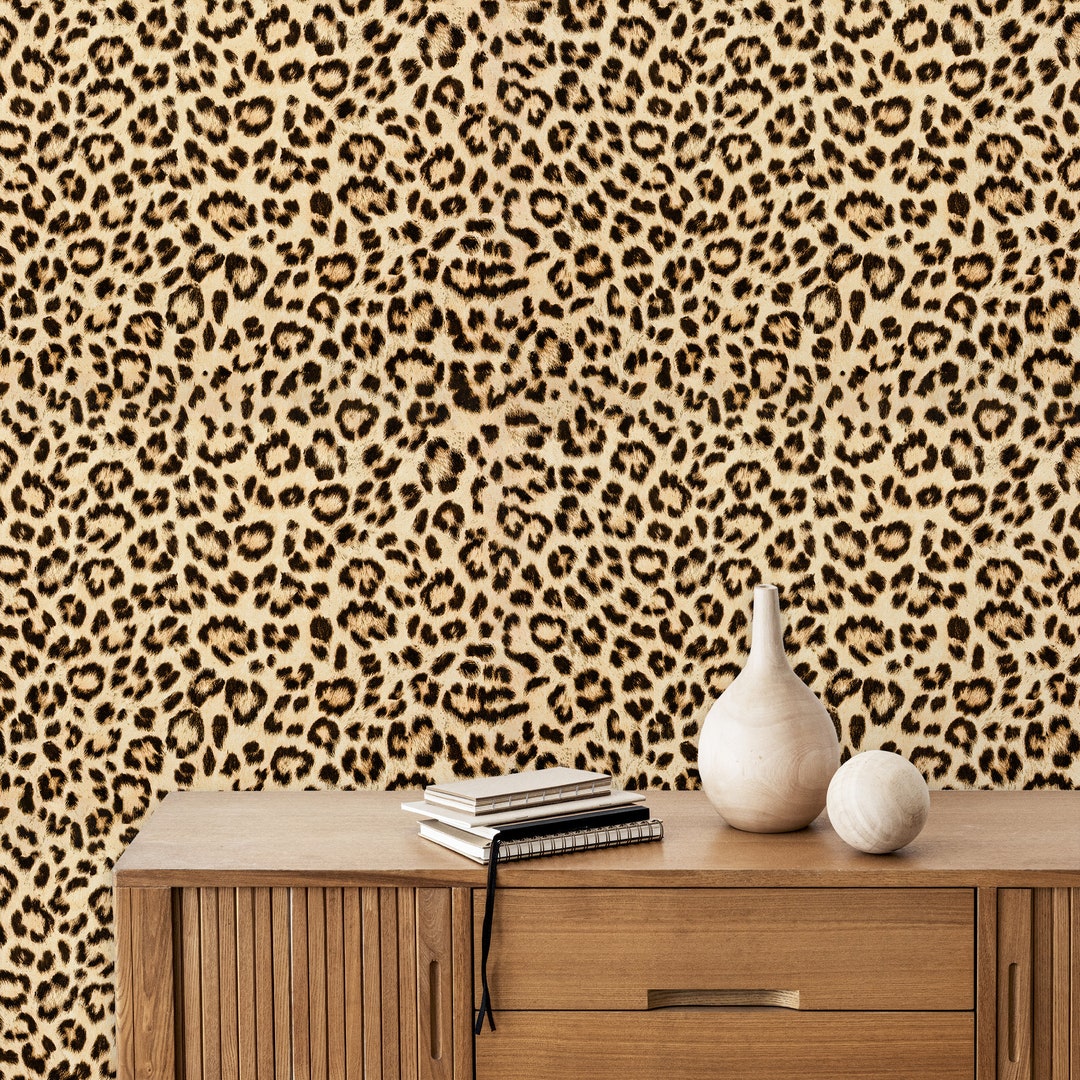 Abstract Leopard Wallpaper Peel and Stick / Traditional Wall Mural ...