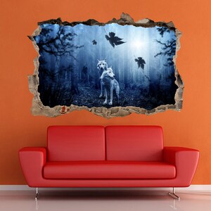 Wolf Decal Wolf Wall Art Wolf Print Wolf Sticker Wolf Wall Decor Extra ...