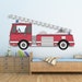 Firetruck Wall Sticker Kids Room Wall Decor Nursery Decal Firetruck ...