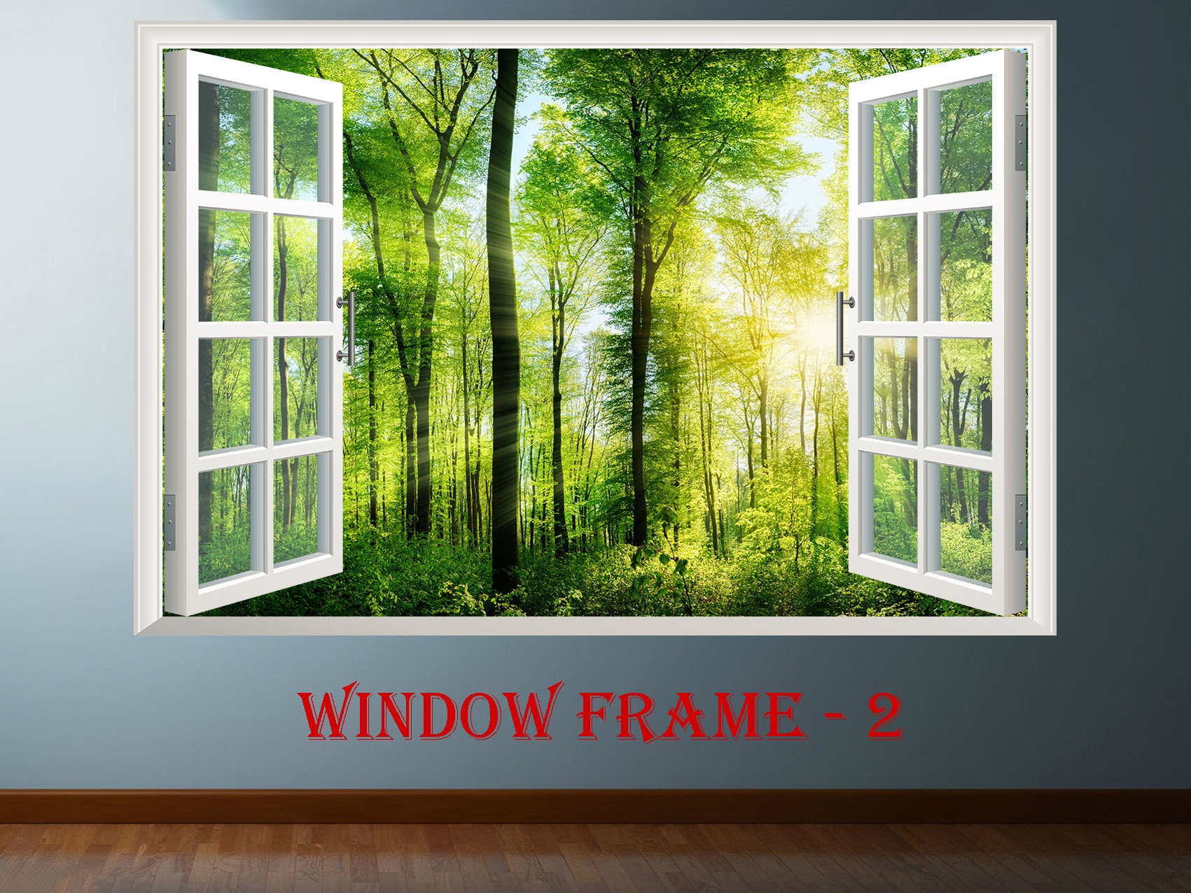3D Window View Wall Decal Forest Wall Sticker Nature Landscape - Etsy