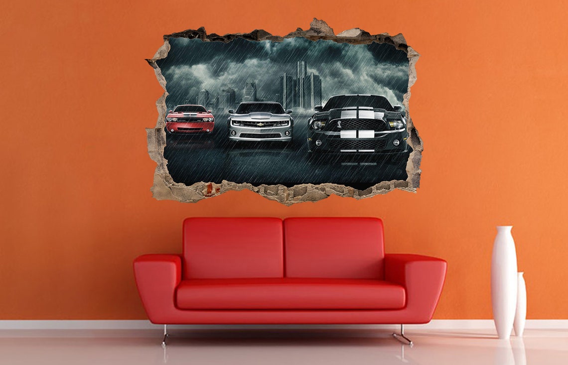 American Muscle Cars Vinyl Sticker Cars Decal Garage Decal - Etsy