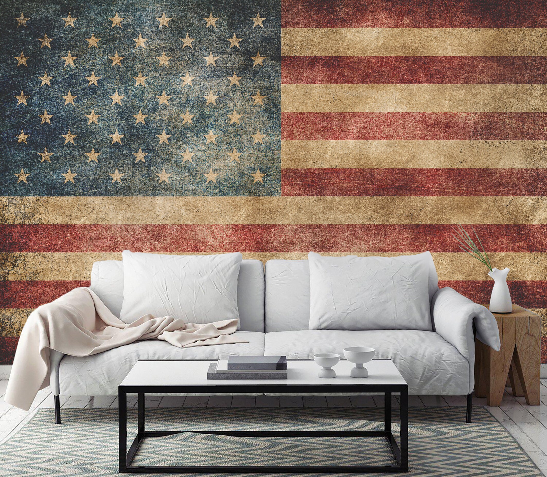 Vintage American Flag Wallpaper