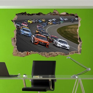 Nascar Racing Cars Wall Sticker Car Wall Decal Nascar Prints Nascar ...