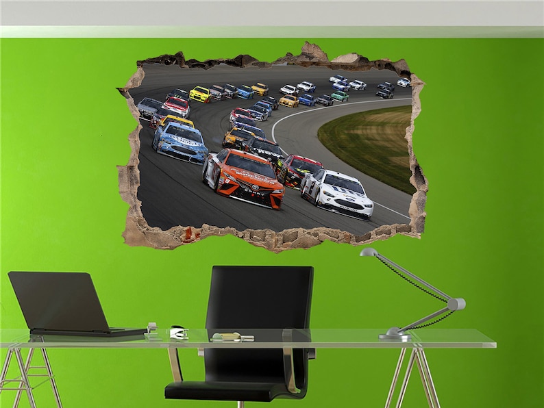 Nascar Racing Cars Wall Sticker Car Wall Decal Nascar Prints - Etsy