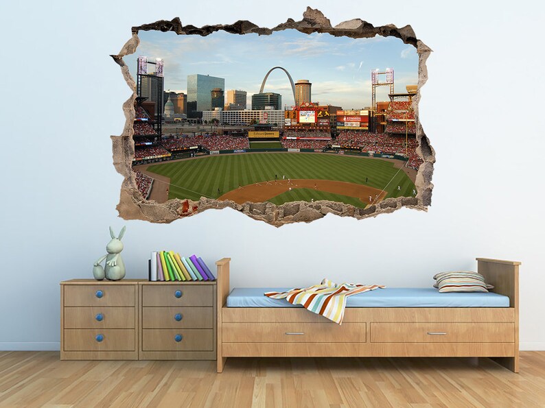 Busch Stadium Sticker Wall Crack Decal Stadium Decal Baseball - Etsy